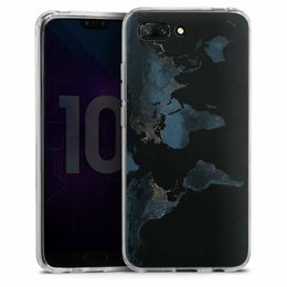DeinDesign Handyhülle Weltkarte Landkarte Nacht Nightlight Worldmap, Huawei Honor 10 Silikon Hülle Bumper Case Handy Schutzhülle, weiß, transparent