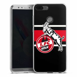 DeinDesign Handyhülle 1. FC Köln Offizielles Lizenzprodukt Colour Stripes 1.FC, Huawei Honor 9 Lite Silikon Hülle Bumper Case Handy Schutzhülle, weiß