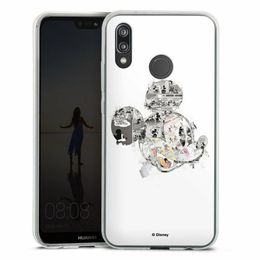 DeinDesign Handyhülle Mickey Mouse Offizielles Lizenzprodukt Disney Mickey Mouse - Collage, Huawei P20 Lite Silikon Hülle Bumper Case Handy Schutzhüll