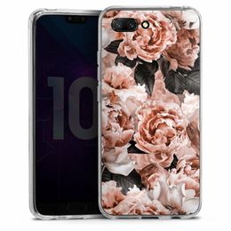 DeinDesign Handyhülle Vintage Blume Rose Vintage Flower Wallpaper, Huawei Honor 10 Silikon Hülle Bumper Case Handy Schutzhülle, weiß, transparent