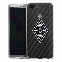 DeinDesign Handyhülle Gladbach Borussia Mönchengladbach Carbon Borussia Raute Carbon, Huawei Honor 9 Lite Silikon Hülle Bumper Case Handy Schutzhülle