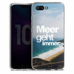 DeinDesign Handyhülle Meer Urlaub Sommer Meer geht immer, Huawei Honor 10 Silikon Hülle Bumper Case Handy Schutzhülle, weiß