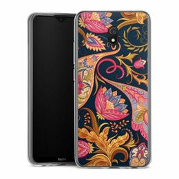 DeinDesign Handyhülle Muster Ornamente Mandala Floral Autumn 1, Xiaomi Redmi 8A Silikon Hülle Bumper Case Handy Schutzhülle, weiß