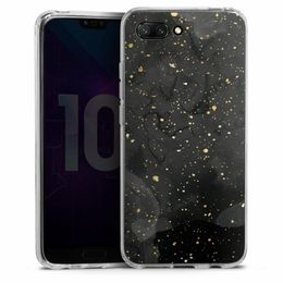 DeinDesign Handyhülle Marmor Glitzer Look Gold & Kupfer Marble Black Gold Look Print, Huawei Honor 10 Silikon Hülle Bumper Case Handy Schutzhülle