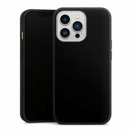 DeinDesign Handyhülle einfarbig schwarz Farbe Schwarz, Apple iPhone 13 Pro Silikon Hülle Premium Case Handy Schutzhülle