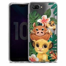 DeinDesign Handyhülle Timon und Pumbaa König der Löwen Disney, Huawei Honor 10 Silikon Hülle Bumper Case Handy Schutzhülle, weiß, transparent