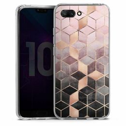 DeinDesign Handyhülle Würfel Elisabeth Fredriksson Gold & Kupfer, Huawei Honor 10 Silikon Hülle Bumper Case Handy Schutzhülle, weiß, transparent