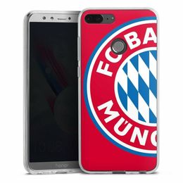 DeinDesign Handyhülle FC Bayern München Offizielles Lizenzprodukt FCB Großes FCB Logo Rot, Huawei Honor 9 Lite Silikon Hülle Bumper Case Handy Schutzh