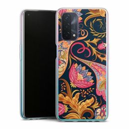 DeinDesign Handyhülle Muster Ornamente Mandala Floral Autumn 1, Oppo A74 5G Silikon Hülle Bumper Case Handy Schutzhülle, weiß, transparent