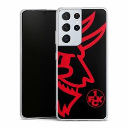 DeinDesign Handyhülle Offizielles Lizenzprodukt 1.FCK Dauerkarte, Samsung Galaxy S21 Ultra 5G Silikon Hülle Bumper Case Smartphone Cover, weiß
