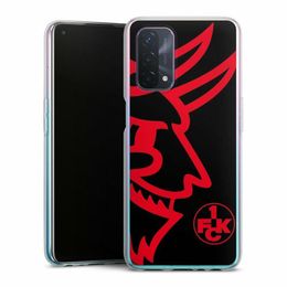 DeinDesign Handyhülle Offizielles Lizenzprodukt 1.FCK Dauerkarte, Oppo A74 5G Silikon Hülle Bumper Case Handy Schutzhülle, weiß, transparent