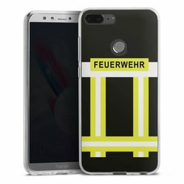 DeinDesign Handyhülle Feuerwehr Feuerwehrmann Beruf Feuerwehr, Huawei Honor 9 Lite Silikon Hülle Bumper Case Handy Schutzhülle, weiß, transparent