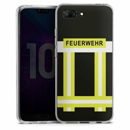 DeinDesign Handyhülle Feuerwehr Feuerwehrmann Beruf Feuerwehr, Huawei Honor 10 Silikon Hülle Bumper Case Handy Schutzhülle, weiß, transparent