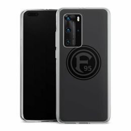 DeinDesign Handyhülle F95 Dunkel F95, Huawei P40 Pro Silikon Hülle Bumper Case Handy Schutzhülle, weiß, transparent