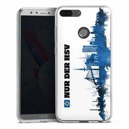 DeinDesign Handyhülle HSV Offizielles Lizenzprodukt Bundesliga Silhouette - Nur der HSV, Huawei Honor 9 Lite Silikon Hülle Bumper Case Handy Schutzhül