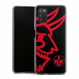 DeinDesign Handyhülle Offizielles Lizenzprodukt 1.FCK Dauerkarte, Samsung Galaxy A03s Silikon Hülle Bumper Case Handy Schutzhülle, weiß, transparent