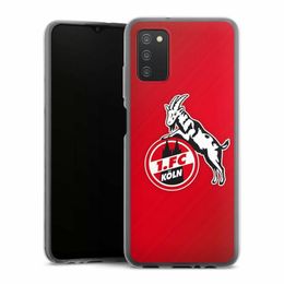 DeinDesign Handyhülle 1. FC Köln Offizielles Lizenzprodukt EffZeh 1. FC Köln rot, Samsung Galaxy A03s Silikon Hülle Bumper Case Handy Schutzhülle