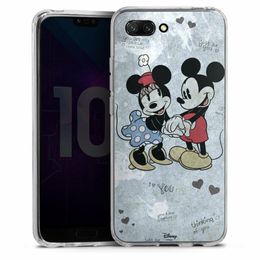 DeinDesign Handyhülle Disney Mickey & Minnie Mouse Vintage Mickey&Minnie In Love, Huawei Honor 10 Silikon Hülle Bumper Case Handy Schutzhülle, weiß