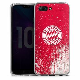 DeinDesign Handyhülle FC Bayern München Offizielles Lizenzprodukt FCB Splatter Rot - FCB, Huawei Honor 10 Silikon Hülle Bumper Case Handy Schutzhülle
