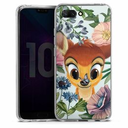DeinDesign Handyhülle Disney Blumen Bambi Bloomy Bambi, Huawei Honor 10 Silikon Hülle Bumper Case Handy Schutzhülle, weiß, transparent