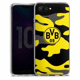 DeinDesign Handyhülle BVB Borussia Dortmund Fanartikel BVB Camo, Huawei Honor 10 Silikon Hülle Bumper Case Handy Schutzhülle, weiß, transparent