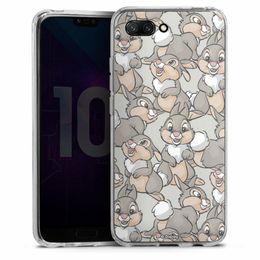 DeinDesign Handyhülle Disney Klopfer Bambi Thumper Pattern, Huawei Honor 10 Silikon Hülle Bumper Case Handy Schutzhülle, weiß, transparent