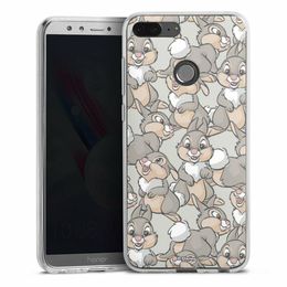 DeinDesign Handyhülle Disney Klopfer Bambi Thumper Pattern, Huawei Honor 9 Lite Silikon Hülle Bumper Case Handy Schutzhülle, weiß, transparent