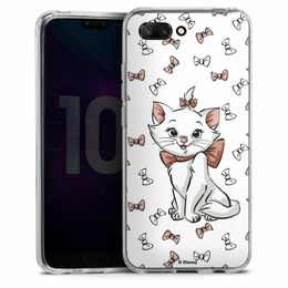 DeinDesign Handyhülle Aristocats Marie Disney Katze Marie Shy, Huawei Honor 10 Silikon Hülle Bumper Case Handy Schutzhülle, weiß, transparent