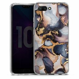 DeinDesign Handyhülle Marmor Elisabeth Fredriksson Farbverlauf Dreamy Ink Grey Gold Print, Huawei Honor 10 Silikon Hülle Bumper Case Handy Schutzhülle