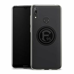 DeinDesign Handyhülle F95 Dunkel F95, Huawei Y7 (2019) Silikon Hülle Bumper Case Handy Schutzhülle, weiß, transparent