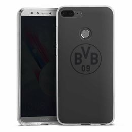 DeinDesign Handyhülle Borussia Dortmund Logo BVB BVB Grau, Huawei Honor 9 Lite Silikon Hülle Bumper Case Handy Schutzhülle, weiß, transparent