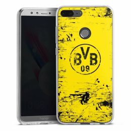 DeinDesign Handyhülle Borussia Dortmund Offizielles Lizenzprodukt BVB BVB Destroyed Look, Huawei Honor 9 Lite Silikon Hülle Bumper Case Handy Schutzhü