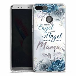 DeinDesign Handyhülle Muttertag Mama Blumen Engel Mama Blumen, Huawei Honor 9 Lite Silikon Hülle Bumper Case Handy Schutzhülle, weiß