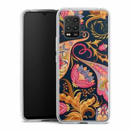 DeinDesign Handyhülle Muster Ornamente Mandala Floral Autumn 1, Xiaomi Mi 10 lite Silikon Hülle Bumper Case Handy Schutzhülle, weiß
