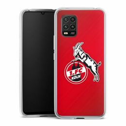 DeinDesign Handyhülle 1. FC Köln Offizielles Lizenzprodukt EffZeh 1. FC Köln rot, Xiaomi Mi 10 lite Silikon Hülle Bumper Case Handy Schutzhülle, weiß