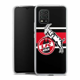 DeinDesign Handyhülle 1. FC Köln Offizielles Lizenzprodukt Colour Stripes 1.FC, Xiaomi Mi 10 lite Silikon Hülle Bumper Case Handy Schutzhülle, weiß