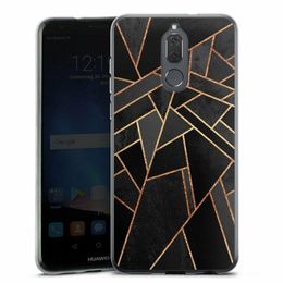 DeinDesign Handyhülle Dreiecke Muster Elisabeth Fredriksson Black Night Gold Print, Huawei Mate 10 lite Silikon Hülle Bumper Case Handy Schutzhülle