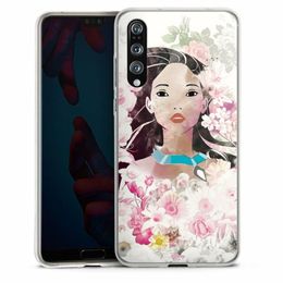 DeinDesign Handyhülle Pocahontas Disney Offizielles Lizenzprodukt Colors Of The Wind, Huawei P20 Pro Silikon Hülle Bumper Case Handy Schutzhülle, weiß