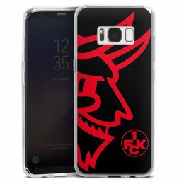 DeinDesign Handyhülle Offizielles Lizenzprodukt 1.FCK Dauerkarte, Samsung Galaxy S8 Silikon Hülle Bumper Case Handy Schutzhülle, weiß, transparent