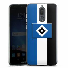 DeinDesign Handyhülle HSV Streifen Hamburger SV HSV Streifen - Blau-Weiß-Schwarz, Huawei Mate 10 lite Silikon Hülle Bumper Case Handy Schutzhülle