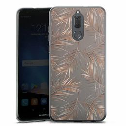 DeinDesign Handyhülle Gold & Kupfer Muster Palme Palmneedles, Huawei Mate 10 lite Silikon Hülle Bumper Case Handy Schutzhülle, weiß, transparent