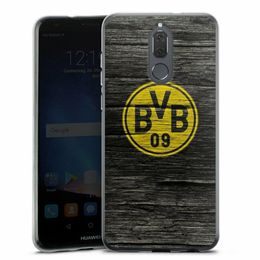 DeinDesign Handyhülle Borussia Dortmund BVB Holzoptik BVB Holzoptik, Huawei Mate 10 lite Silikon Hülle Bumper Case Handy Schutzhülle, weiß
