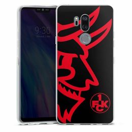 DeinDesign Handyhülle Offizielles Lizenzprodukt 1.FCK Dauerkarte, LG G7 ThinQ Silikon Hülle Bumper Case Handy Schutzhülle, weiß, transparent