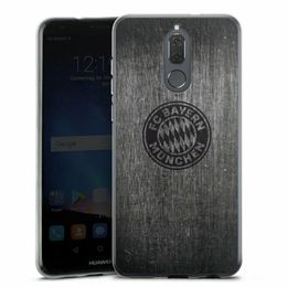 DeinDesign Handyhülle Metallic Look FCB FC Bayern München Metalllook FCB Logo einfarbig, Huawei Mate 10 lite Silikon Hülle Bumper Case Handy Schutzhül