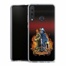 DeinDesign Handyhülle Feuerwehrmann Feuerwehr Beruf Firefighter, Huawei Y6p Silikon Hülle Bumper Case Handy Schutzhülle, weiß, transparent