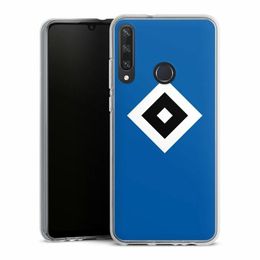 DeinDesign Handyhülle HSV Logo Hamburger SV HSV Blau, Huawei Y6p Silikon Hülle Bumper Case Handy Schutzhülle, weiß, transparent