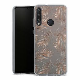 DeinDesign Handyhülle Gold & Kupfer Muster Palme Palmneedles, Huawei Y6p Silikon Hülle Bumper Case Handy Schutzhülle, weiß, transparent