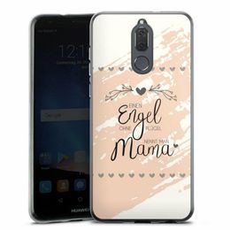 DeinDesign Handyhülle Muttertag Mama Spruch Engel Mama, Huawei Mate 10 lite Silikon Hülle Bumper Case Handy Schutzhülle, weiß, transparent
