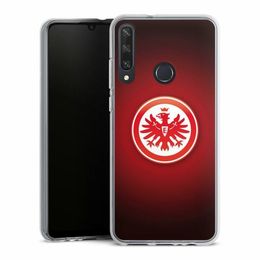 DeinDesign Handyhülle Eintracht Frankfurt Offizielles Lizenzprodukt Wappen, Huawei Y6p Silikon Hülle Bumper Case Handy Schutzhülle, weiß, transparent