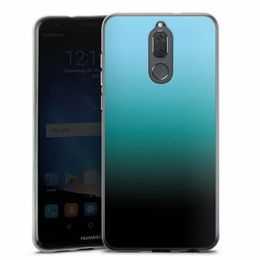 DeinDesign Handyhülle zweifarbig Farbverlauf schwarz Modern Darkness, Huawei Mate 10 lite Silikon Hülle Bumper Case Handy Schutzhülle, weiß